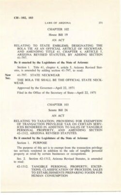 Legal Recognition Of Bolo Ties: A Symbol Of State Heritage